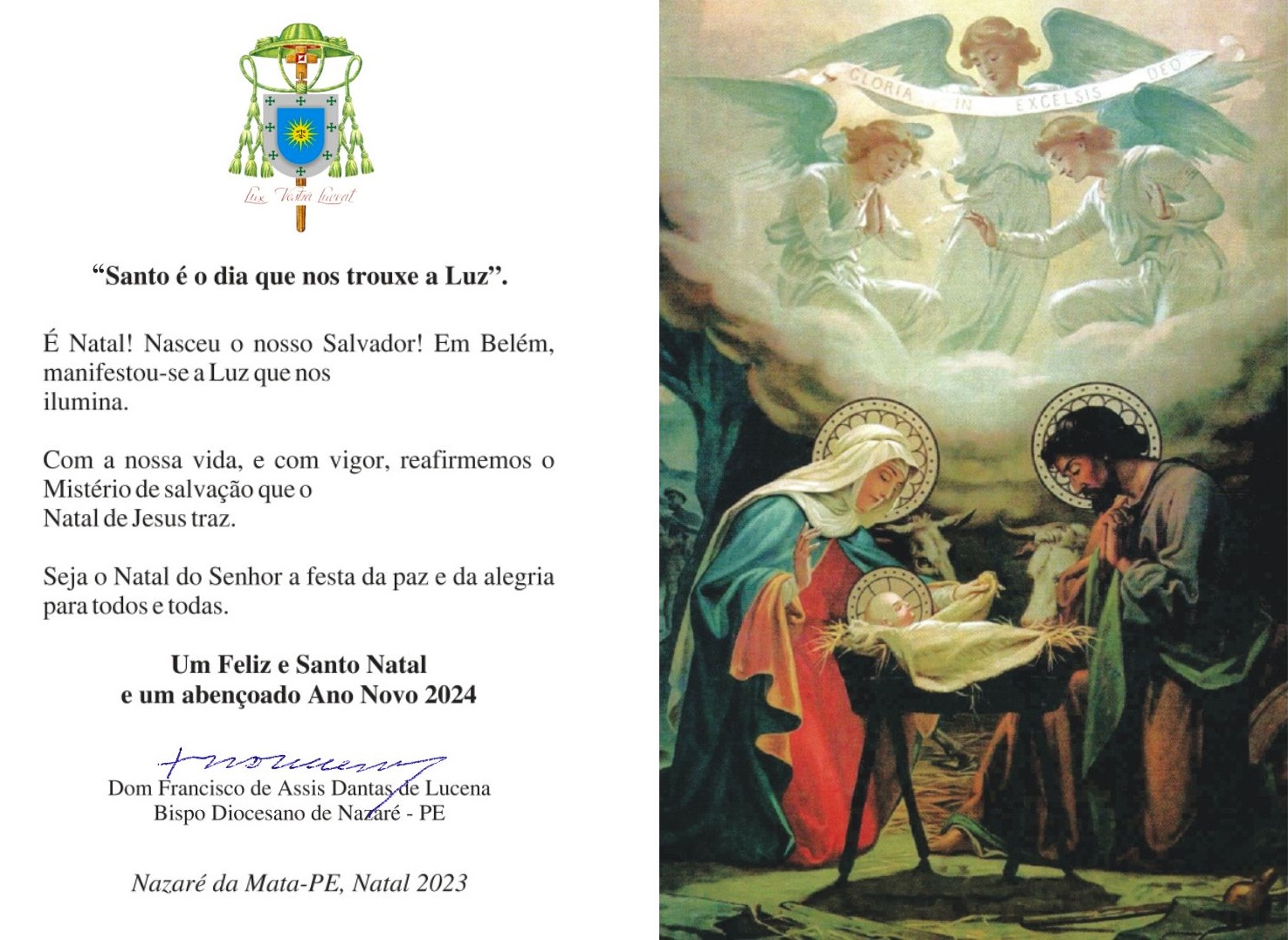 Mensagem de Natal do bispo diocesano, Dom Francisco Lucena - Diocese de ...